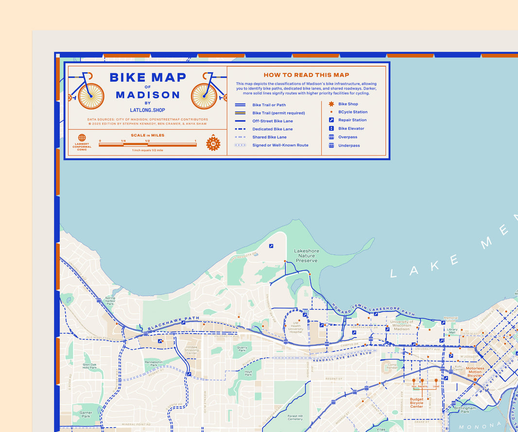 Map Prints / Madison WI – LATLONG.SHOP
